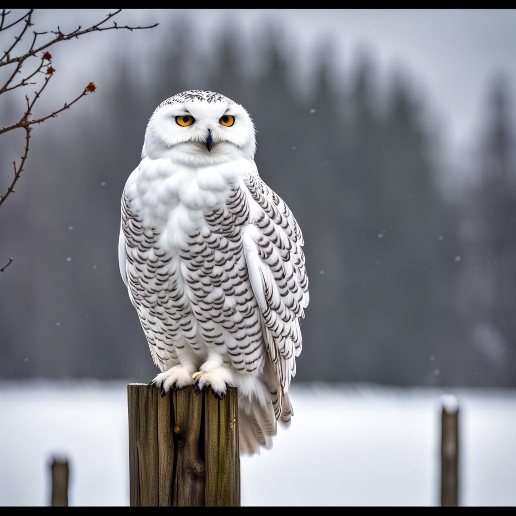 A Snowy Owl (Full Body) - AI Generated Artwork - NightCafe Creator