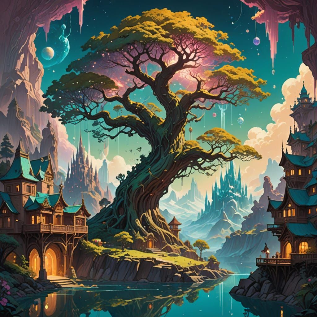 style of guweiz, cory loftis, disney, highly detailed, A breathtaking ...