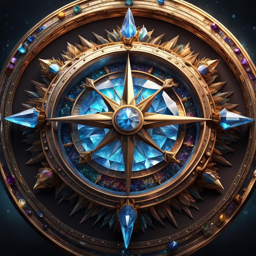 Crystal compass - AI Generated Artwork - NightCafe Creator