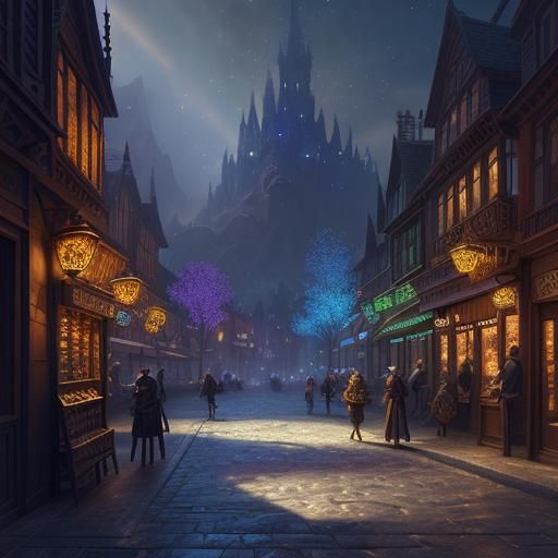 Fantasy Shopping Street - Enchanted Night Market