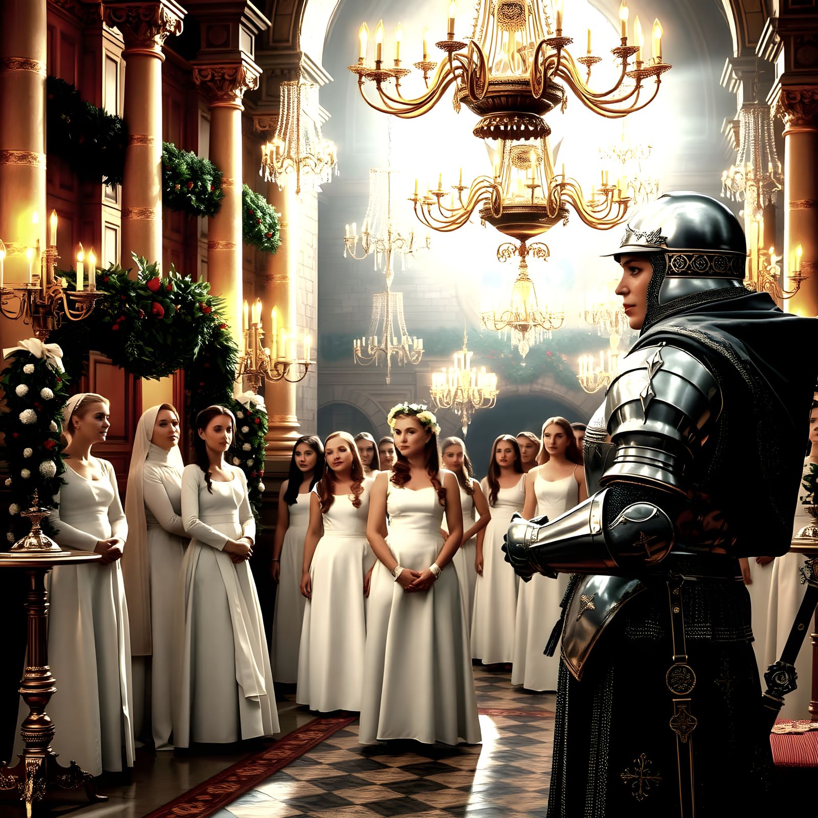 Lady supervisor giving instructions to the maids to decorate the main ...