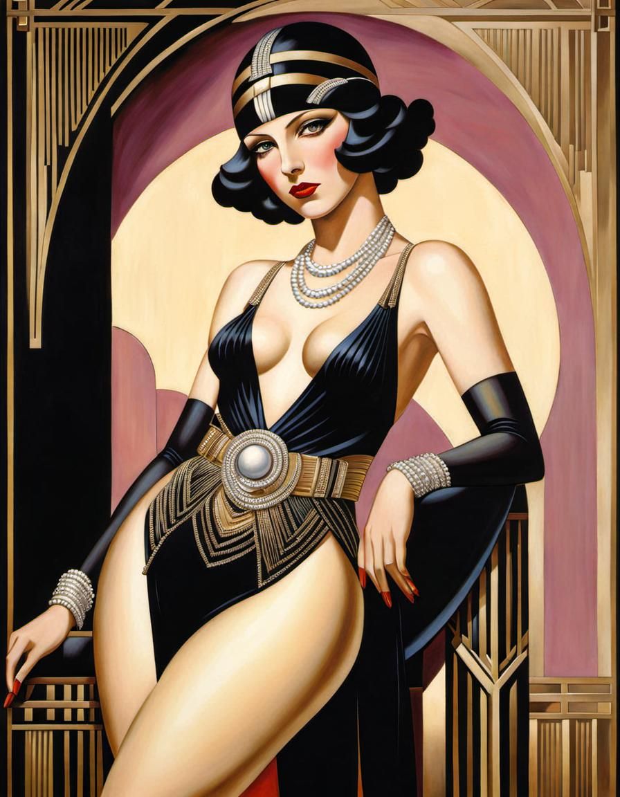 Art Deco woman - AI Generated Artwork - NightCafe Creator