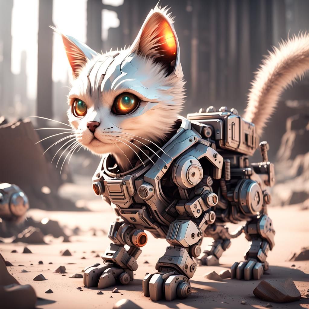 Kitten Terminator #1 - AI Generated Artwork - NightCafe Creator