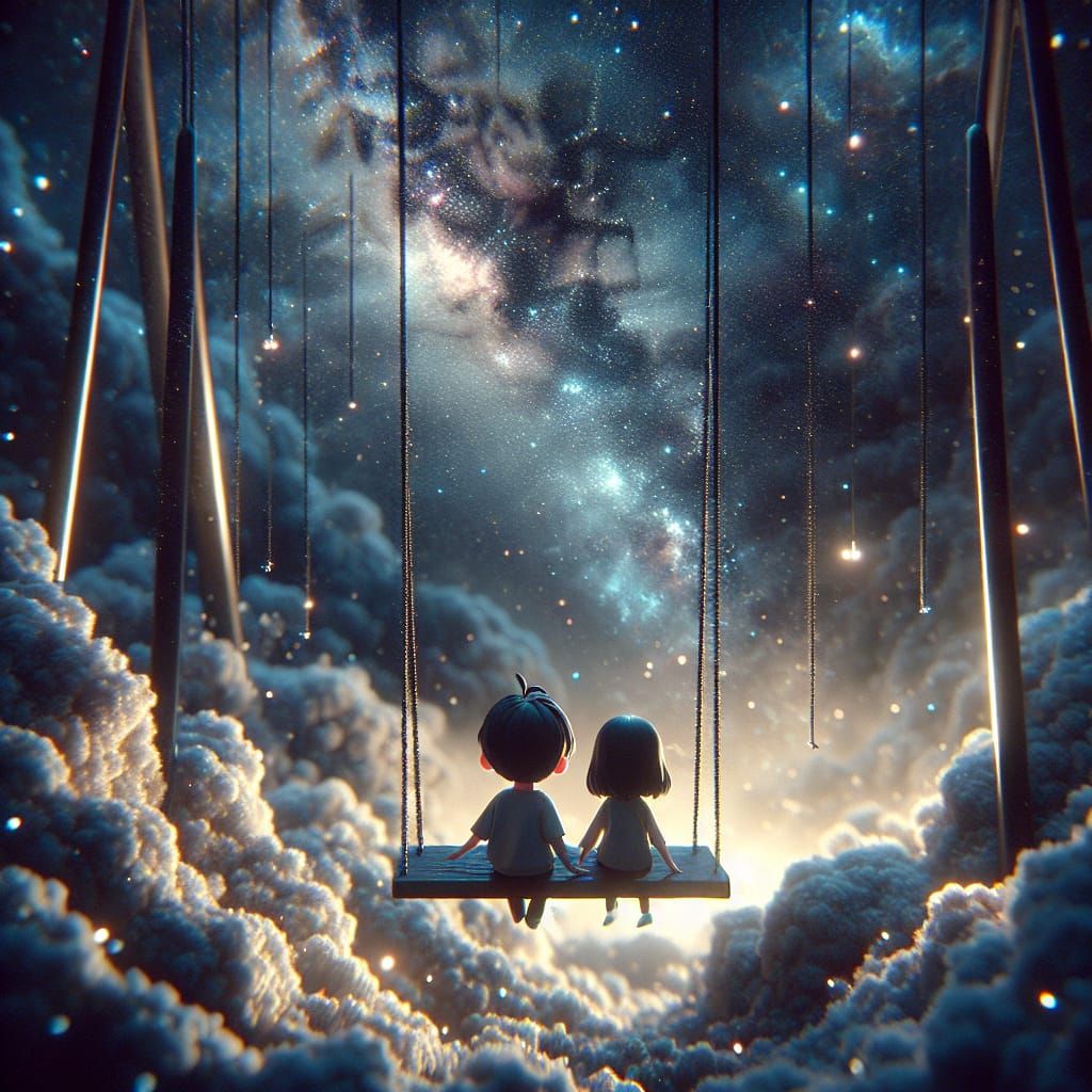 Galaxy Couple - AI Generated Artwork - NightCafe Creator