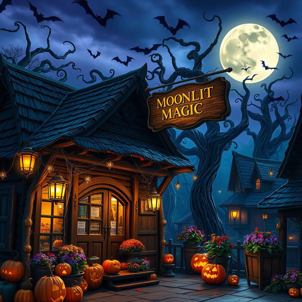 Storefront of A Witch's Supply Store In My Village