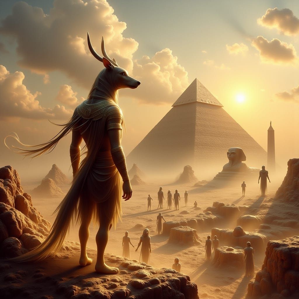Anubis cast the creation of pyramids