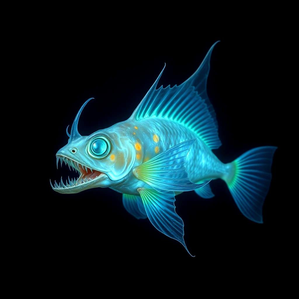 Bioluminescent Abyssal Fish v2 - Bioluminescent Abyssal Fish...