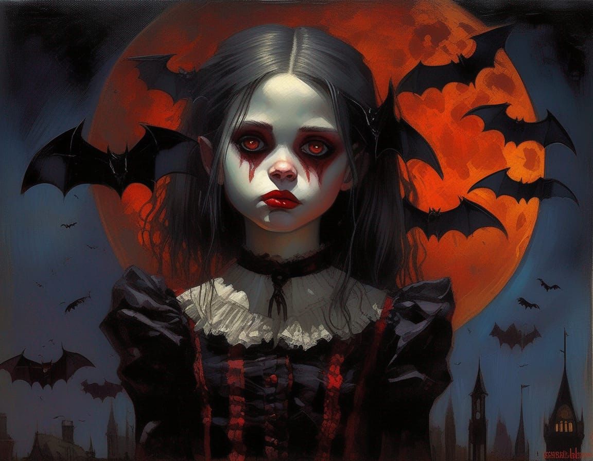 Young Vampire girl III - AI Generated Artwork - NightCafe Creator