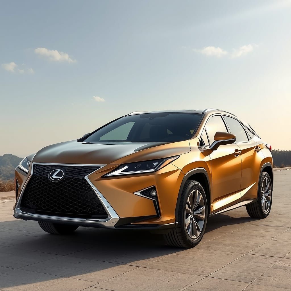 Luxury Bronze Lexus RX 350h Unveiled for 2025 - AI Art