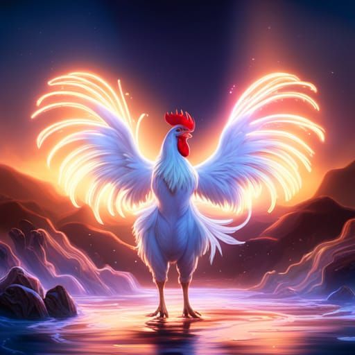Magic rooster - AI Generated Artwork - NightCafe Creator
