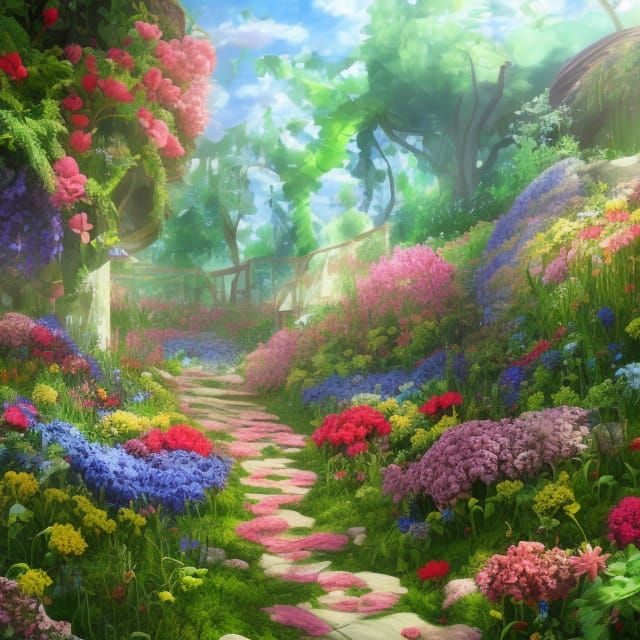 Secret flower garden J. G. Quintel 8k resolution concept art ...