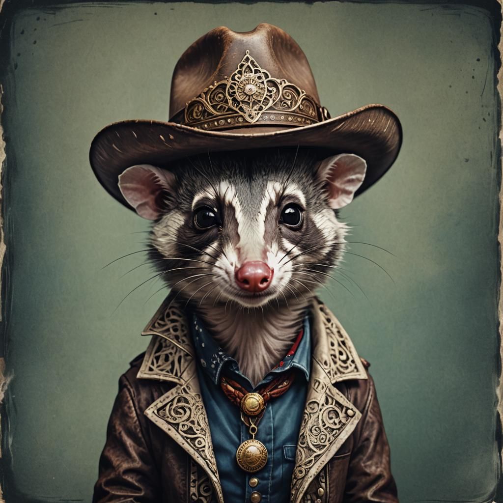 Ringtail Cat Cowboy - AI Generated Artwork - NightCafe Creator