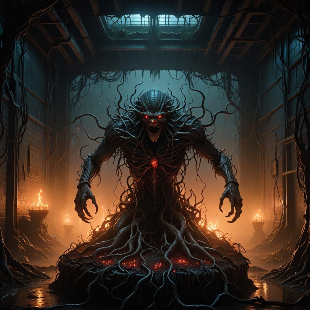 Sinister Stranger Things Demogorgon Portraits in D... - AI Art