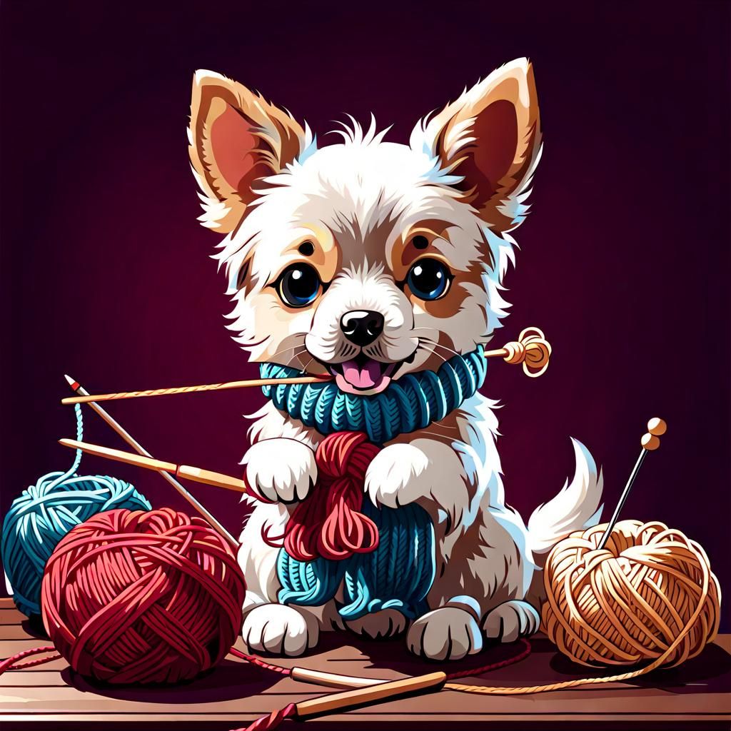 Knitting - AI Generated Artwork - NightCafe Creator