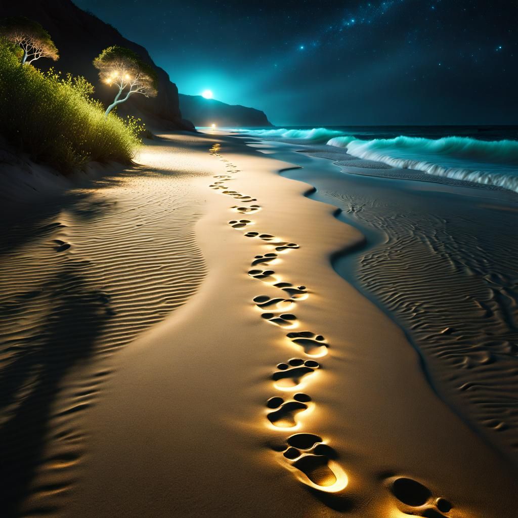 Footsteps to Follow - AI Generated Artwork - NightCafe Creator