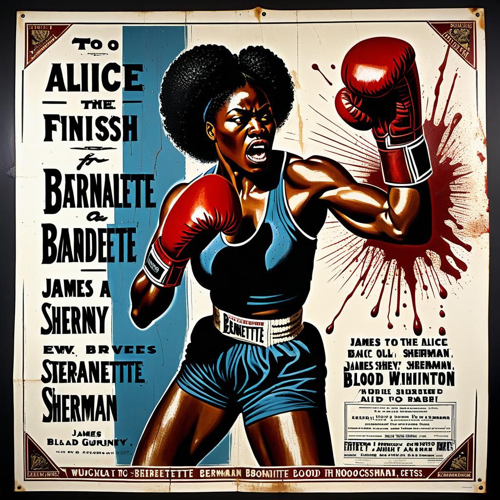 Vintage Boxing Poster - AI Generated Artwork - NightCafe Creator