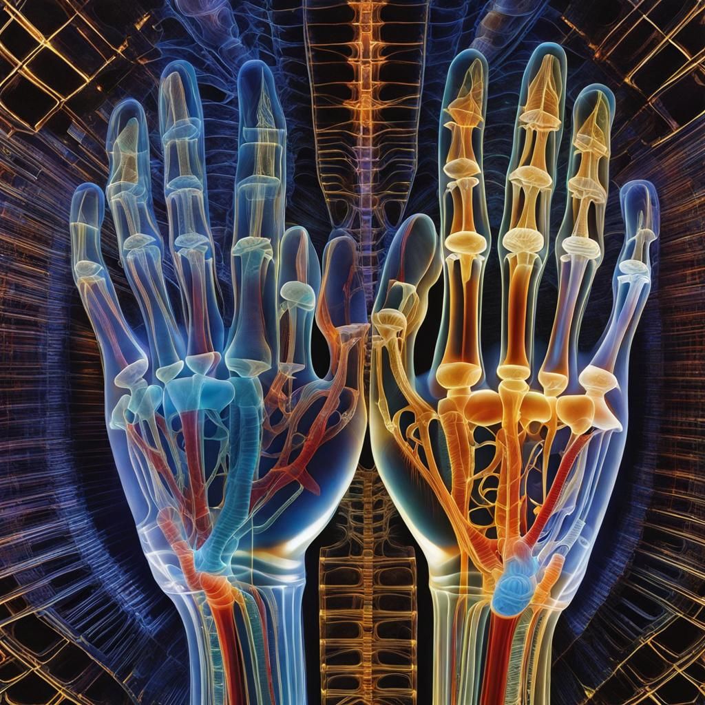 Partial prompt "Xray art style. Inspired by alex grey" w/ Vixsin - AI ...