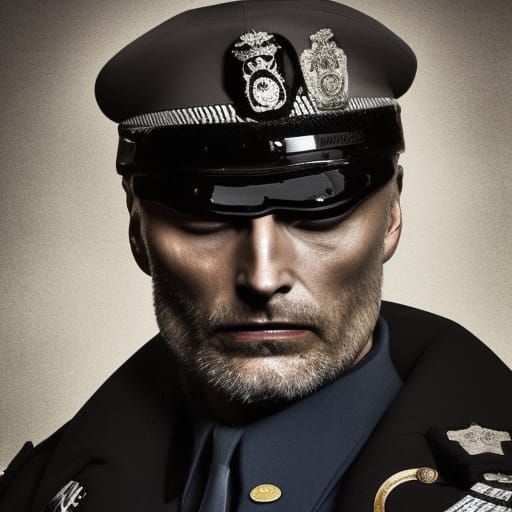 mads mikkelsen as a corrupt cop - AI Generated Artwork - NightCafe Creator