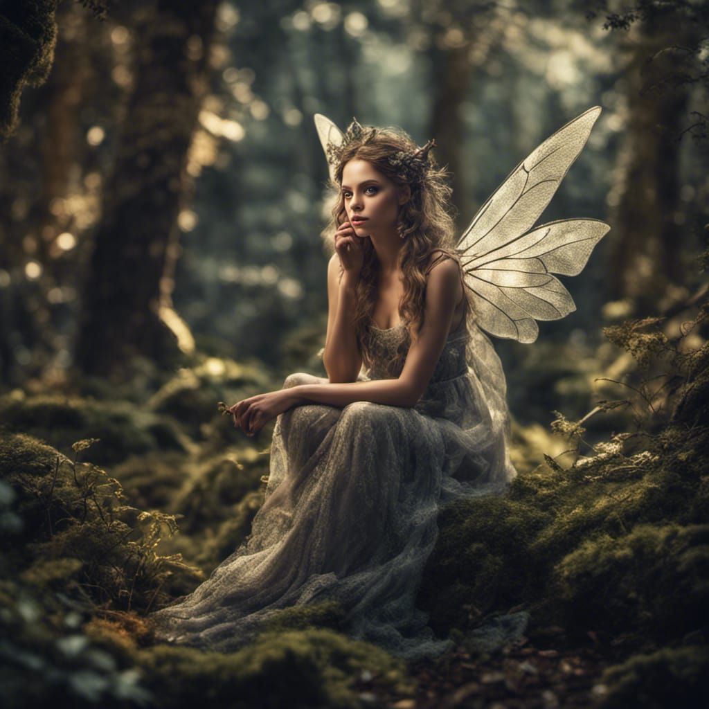 Beautiful fairy in a forest - AI Generated Artwork - NightCafe Creator