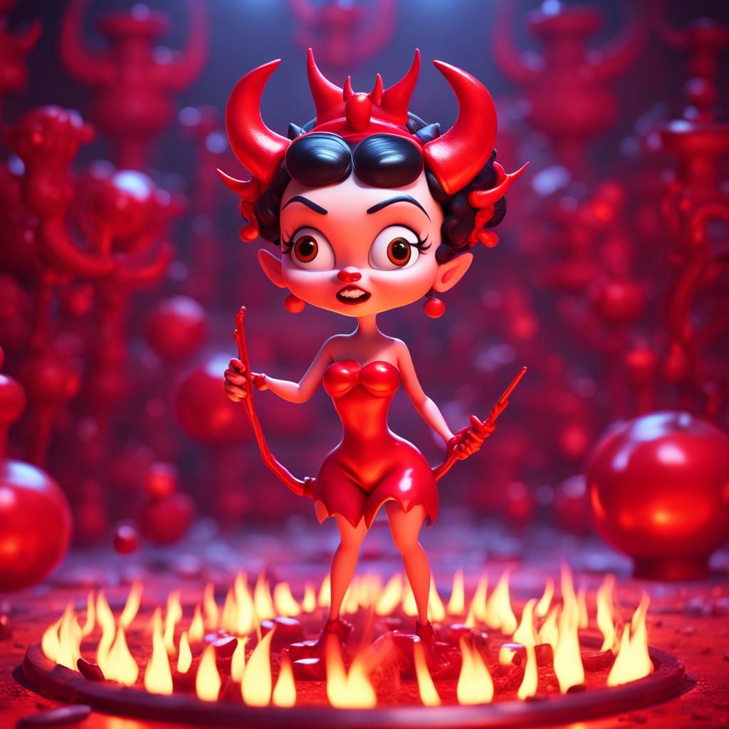 Devil Betty Boop in Hell goes really wrong - AI Generated Artwork ...
