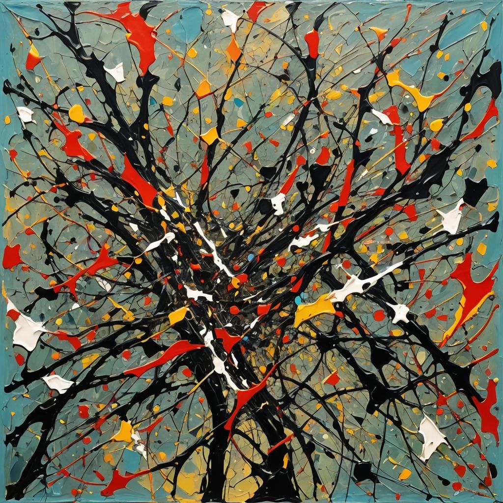 (abstract painting) Jackson Pollock style impasto 1 - AI Generated ...