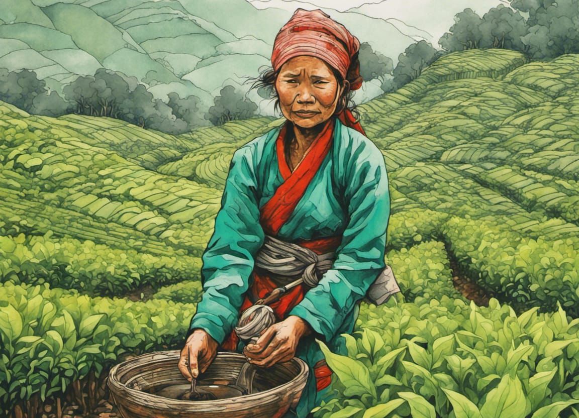 Tea Plantation - AI Generated Artwork - NightCafe Creator