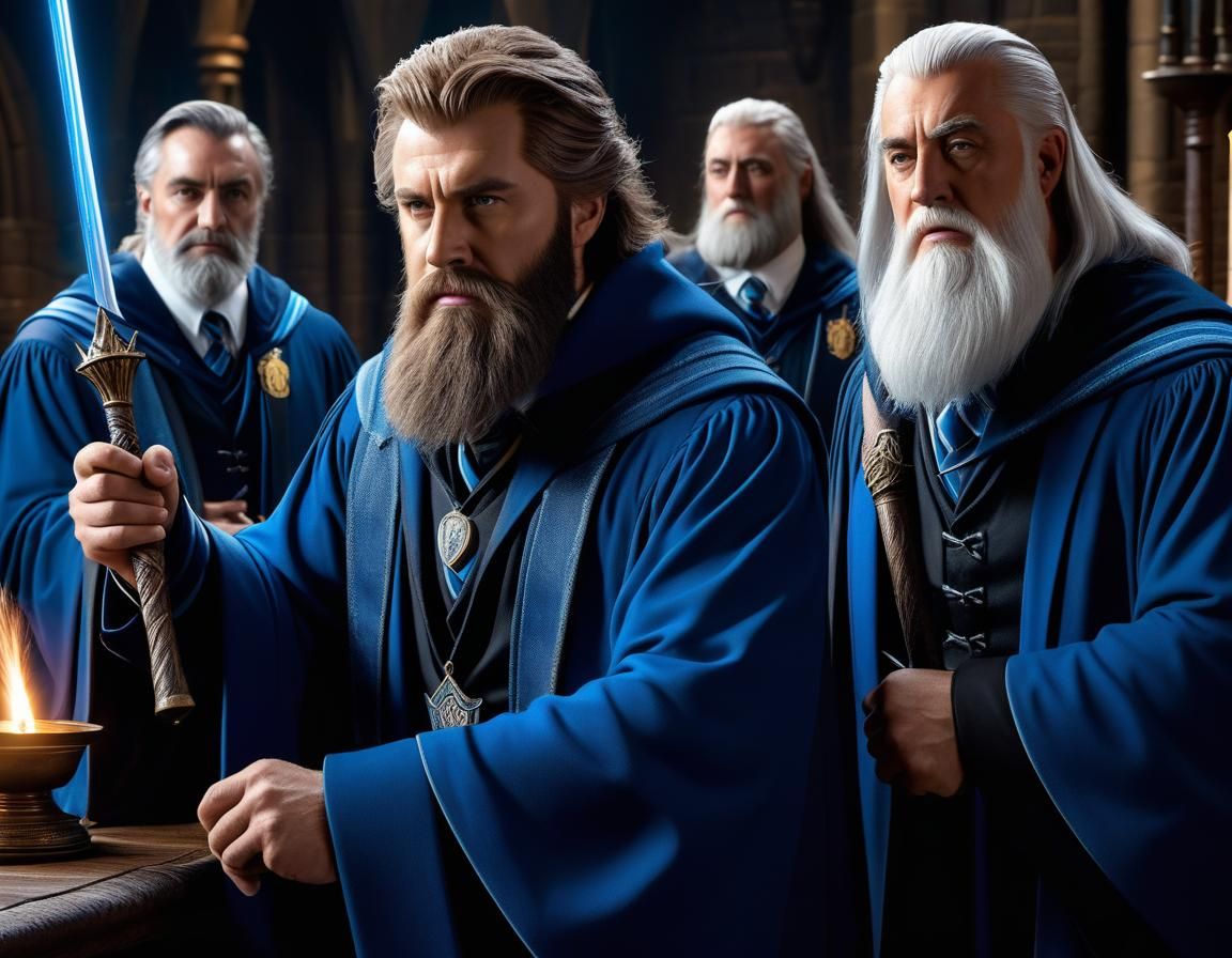 "Ravenclaw wizards at Hogwarts" - AI Generated Artwork - NightCafe Creator