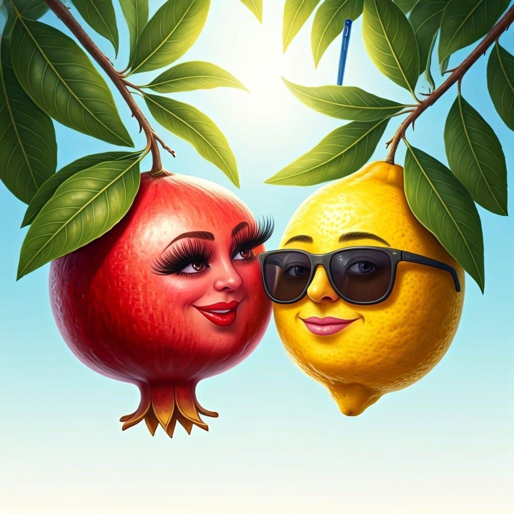 Happy faces on fruit. - Happy faces on fruit.