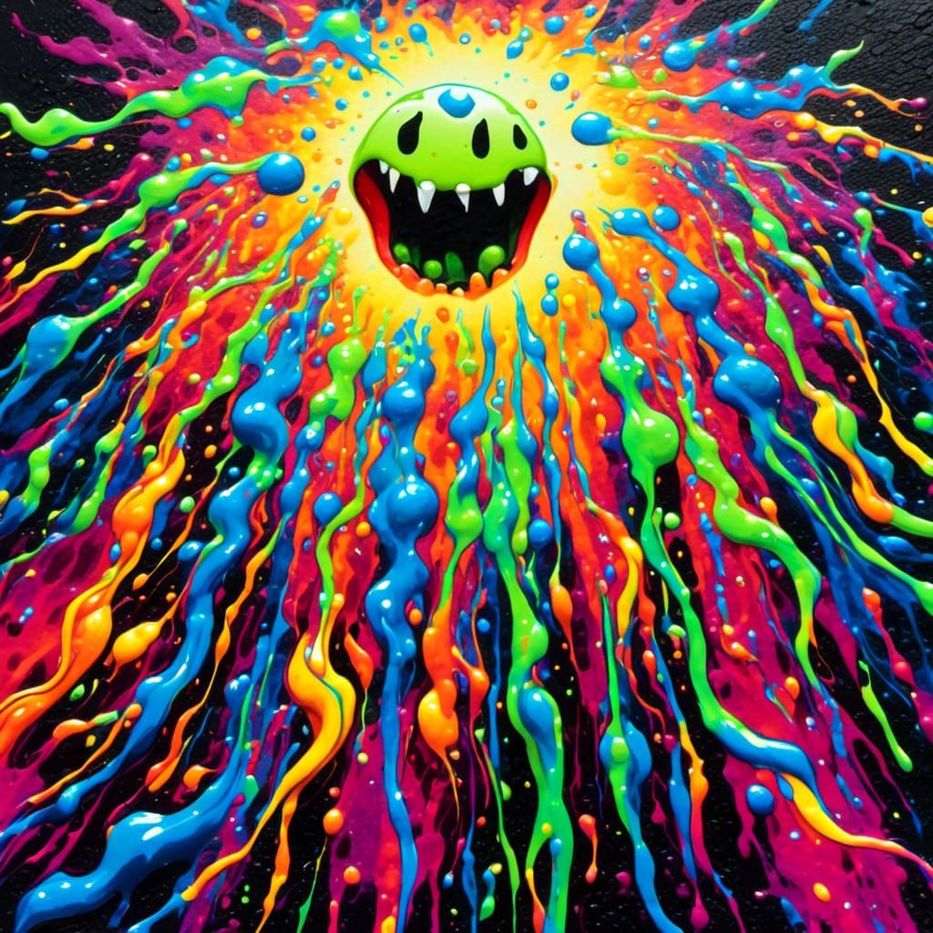 The sticky slime monster attacks with dripping slime that glistens like ...