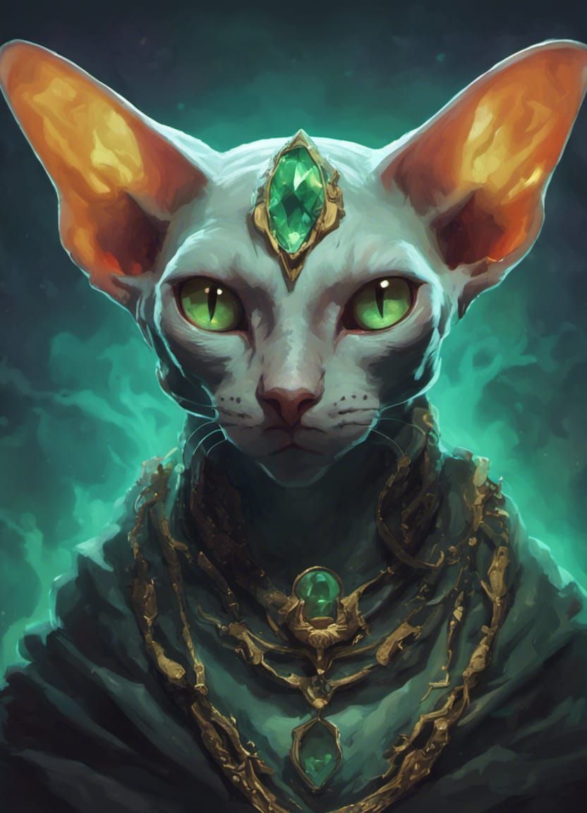 Tabaxi Lich #2 - AI Generated Artwork - NightCafe Creator