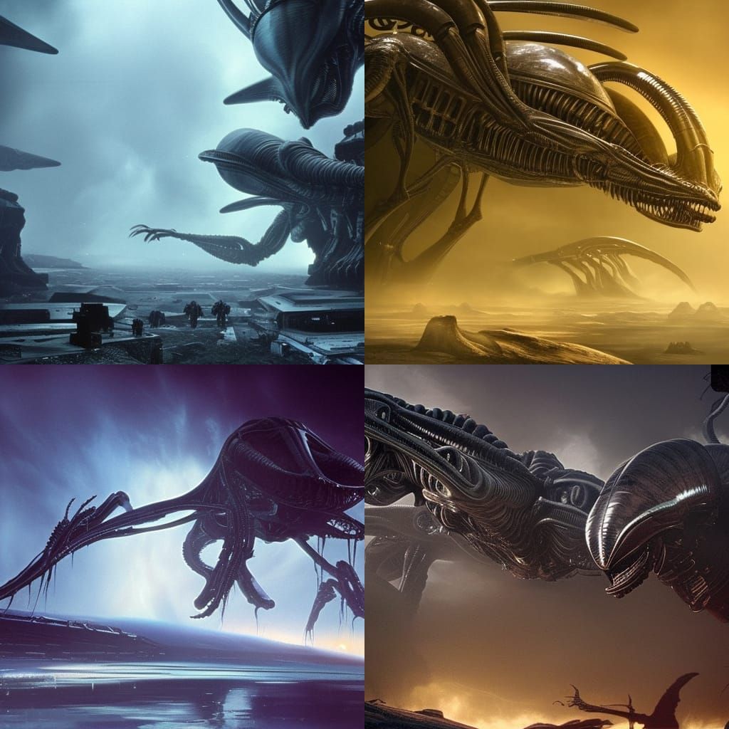 Alien Battles - AI Generated Artwork - NightCafe Creator