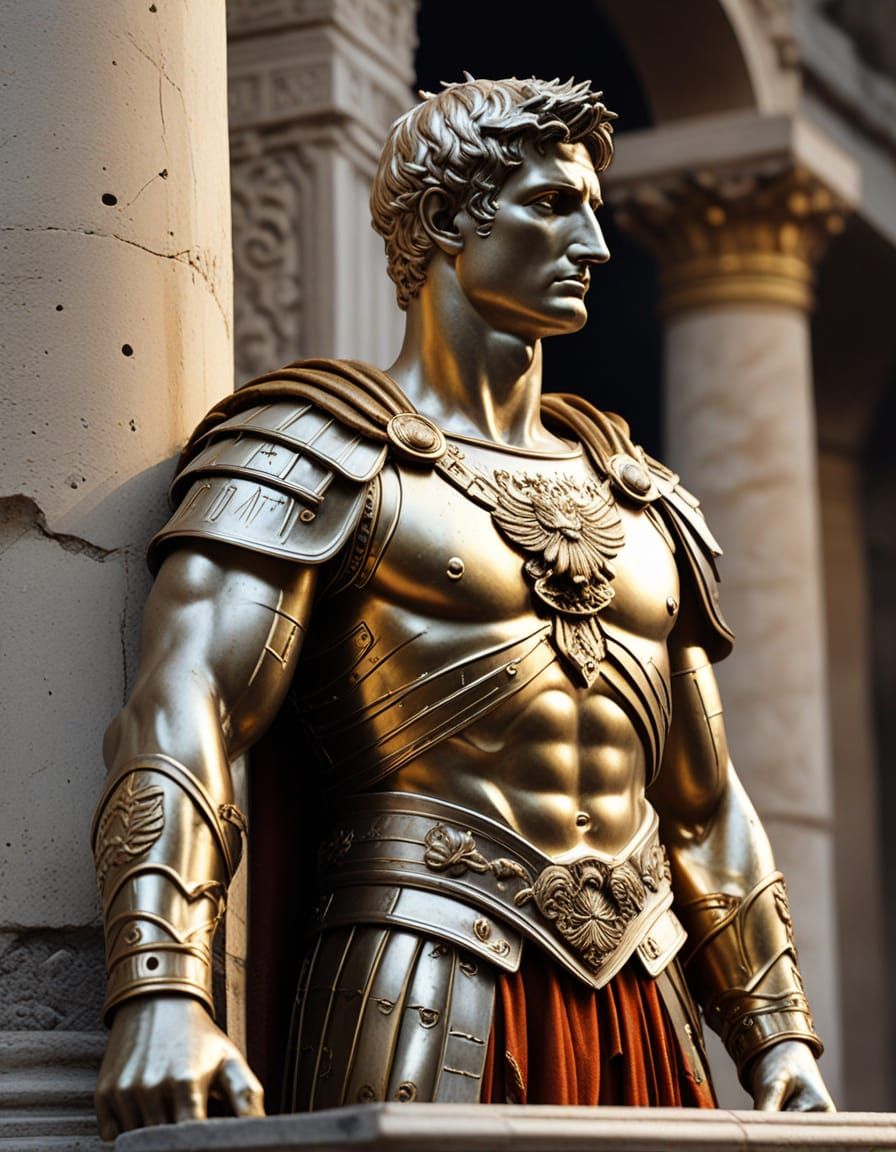 Roman Emperor Augustus in Imperial Splendor - AI Art