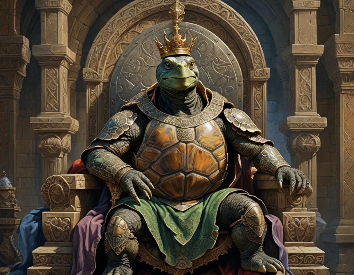 Medieval King turtle - AI Generated Artwork - NightCafe Creator
