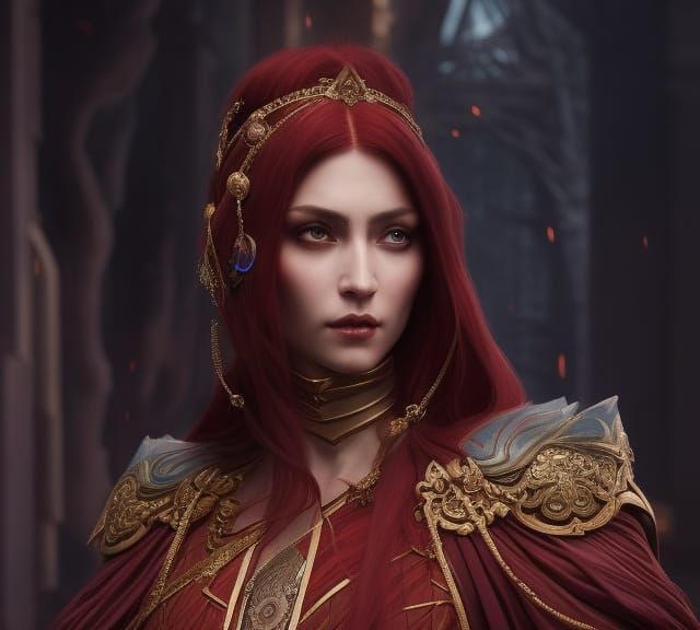 Red Priestess - AI Generated Artwork - NightCafe Creator