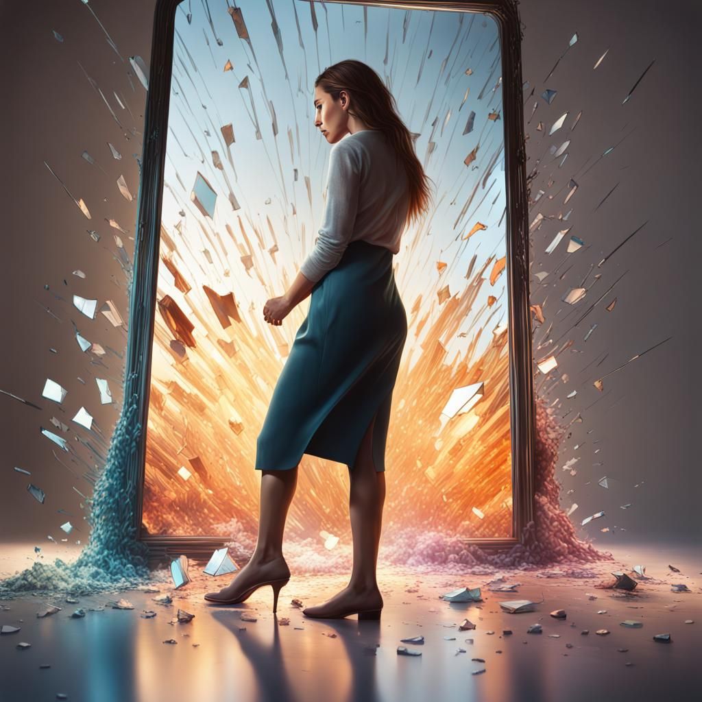 Shattered Reflections - AI Generated Artwork - NightCafe Creator