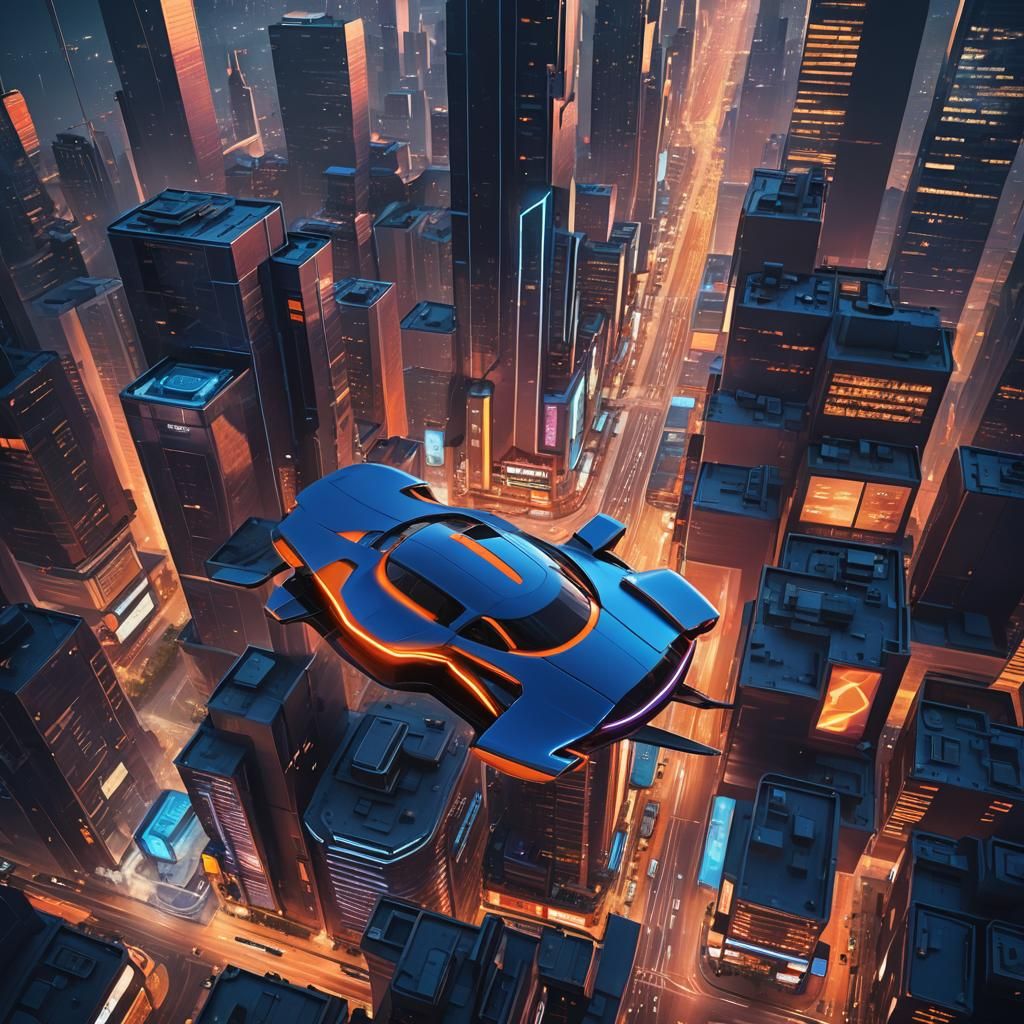 futuristic hover car - Ethereal Futuristic Hover Car Soars O...