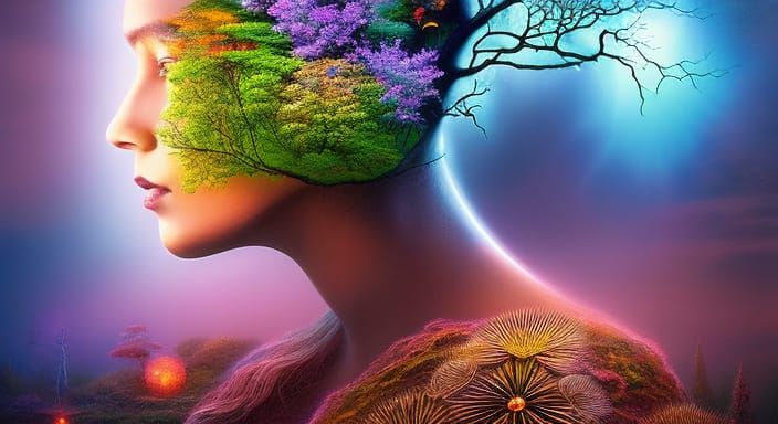 It's the brain's 'user illusion' of itself in brain network in warped ...