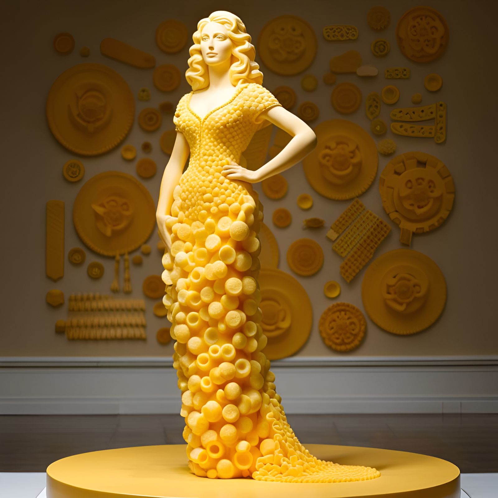 Sculpture of woman made of cheese - AI Generated Artwork - NightCafe ...