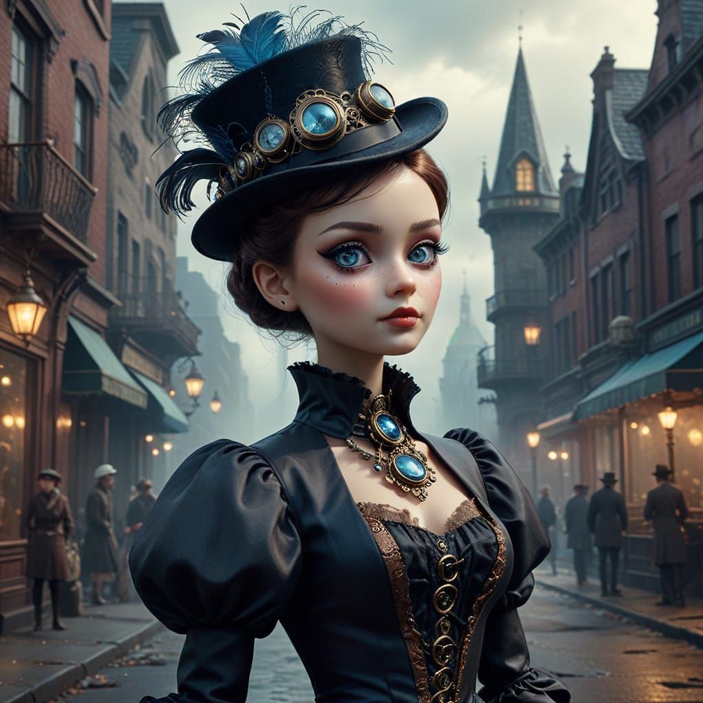 Steampunk doll - Surreal Barbie Reigns Over Steampunk Metrop...