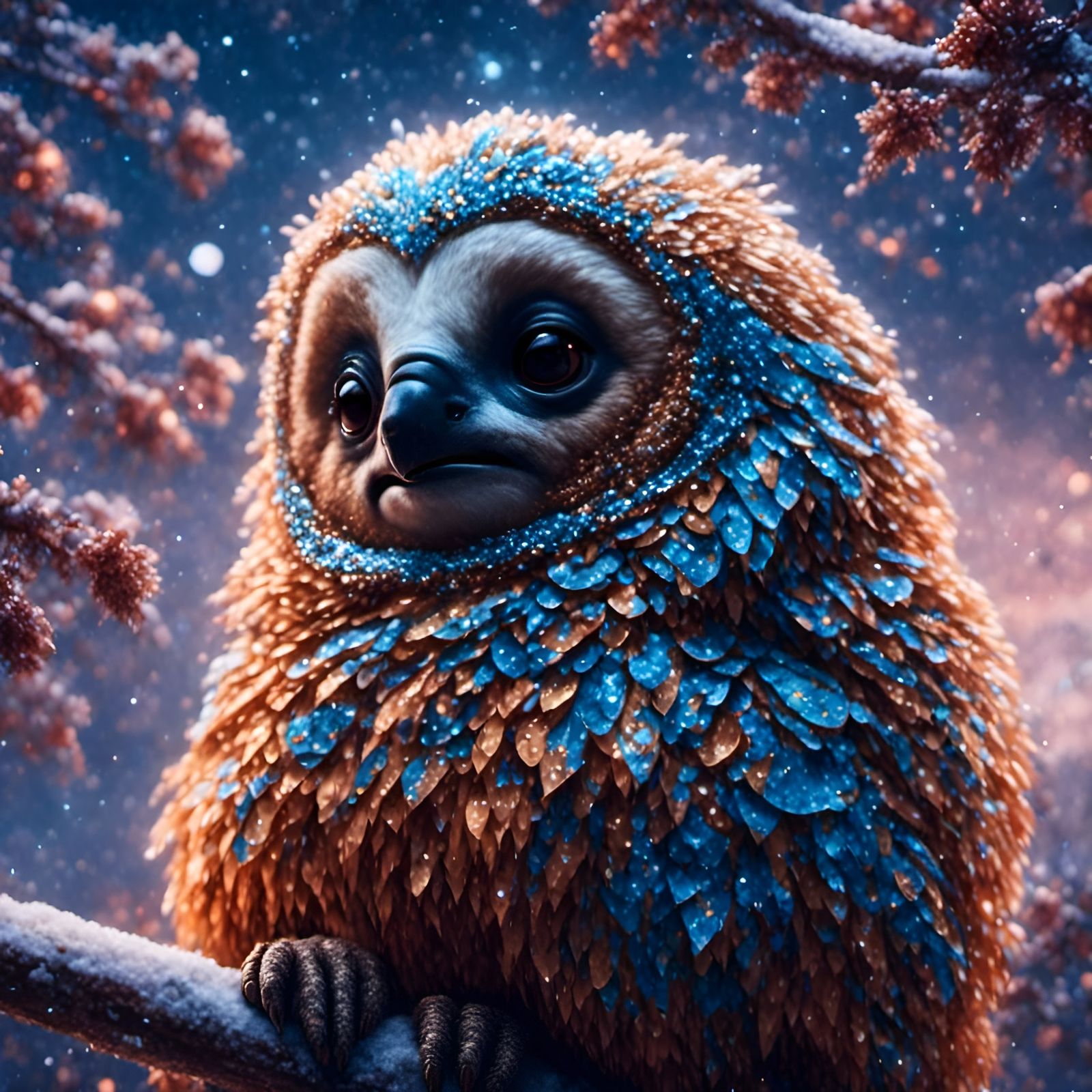 Owl Sloth - AI Generated Artwork - NightCafe Creator