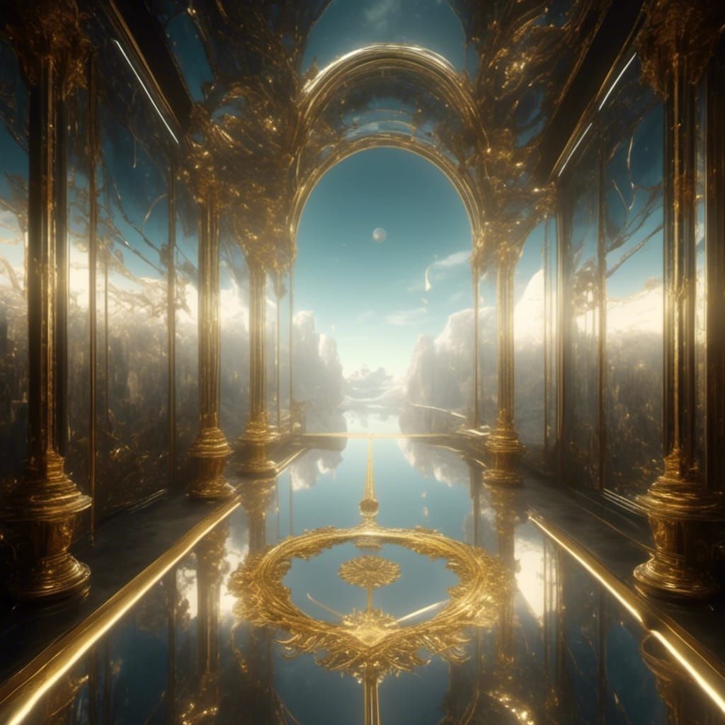 Endless Hallway - AI Generated Artwork - NightCafe Creator