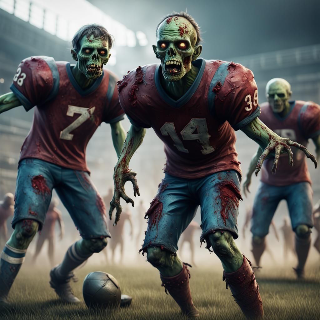Zombie Football Players Ai Generated Artwork Nightcafe Creator