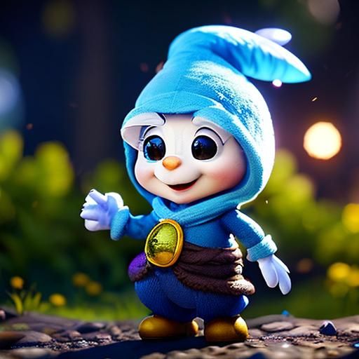 A cute bee Smurf in Smurfvillage, 8k resolution concept art Unreal ...
