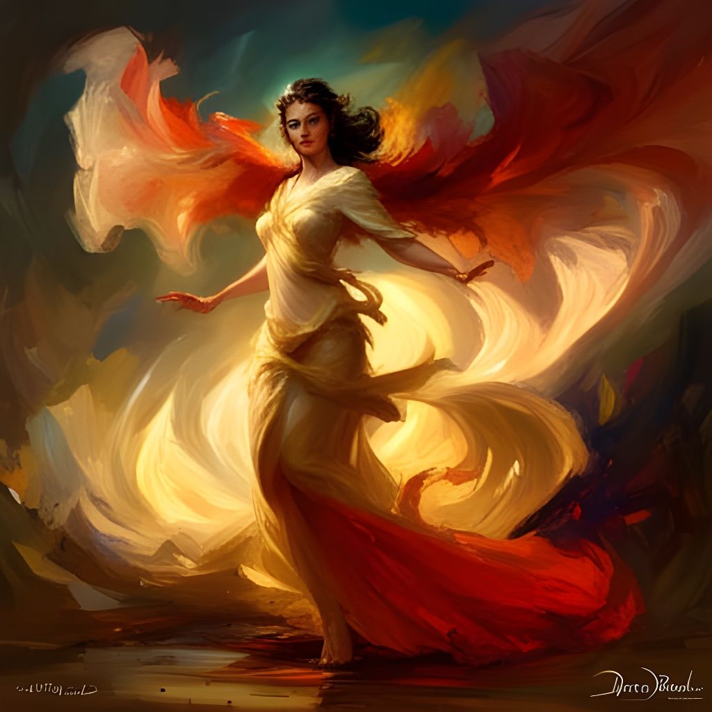 The Queen’s robes of crimson and gold, streaked and torn in the ...