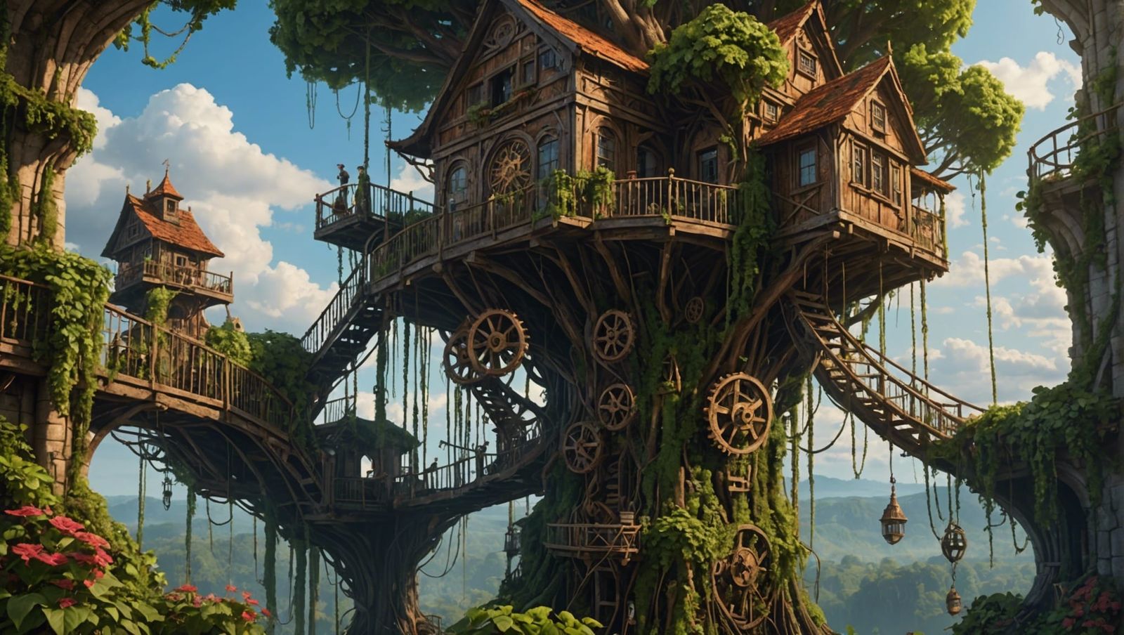 Unusual Treehouses - AI Generated Artwork - NightCafe Creator
