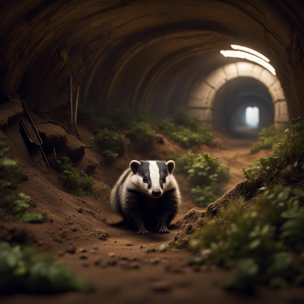 Badger's Walk Home - AI Generated Artwork - NightCafe Creator
