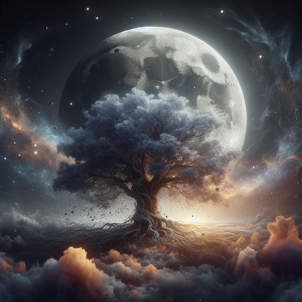 Grey tree of life - AI Generated Artwork - NightCafe Creator
