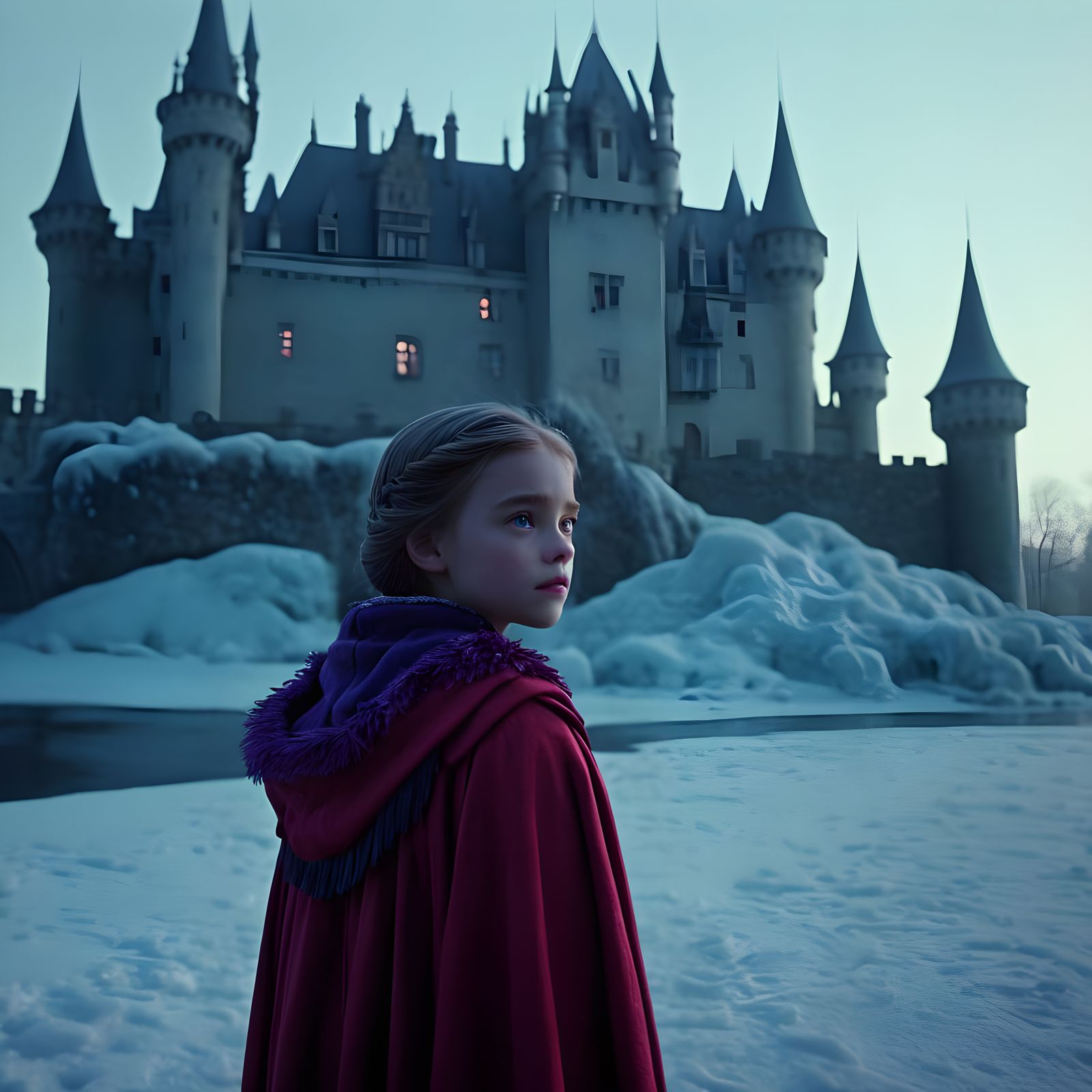 Magical Fairytale Winter Princess Castle