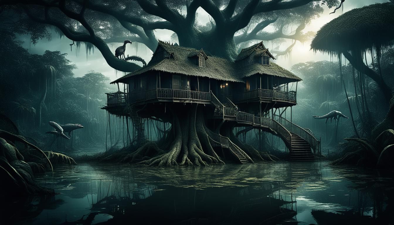 The TreeHouse of Horror - AI Generated Artwork - NightCafe Creator