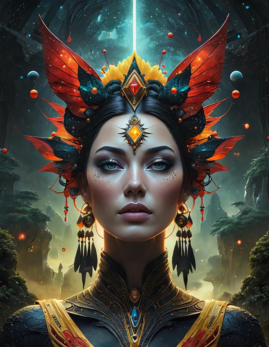 Cosmic queen - AI Generated Artwork - NightCafe Creator